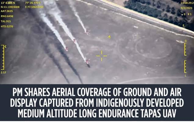 PM Shares aerial coverage of Ground and Air display captured from ...