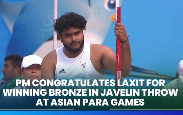 PM congratulates Laxit for winning bronze in javelin throw at Asian ...