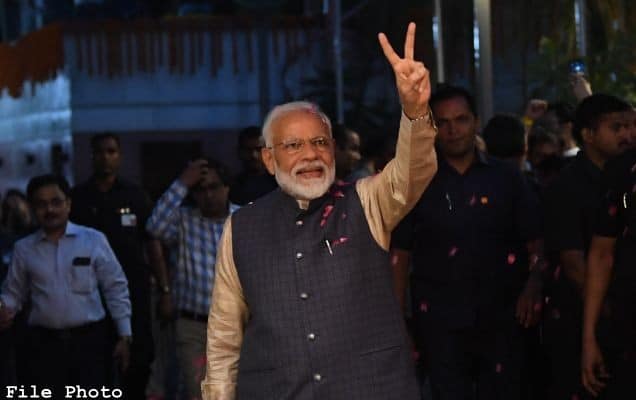 Messages felicitating PM Modi for the historic victory in the general ...