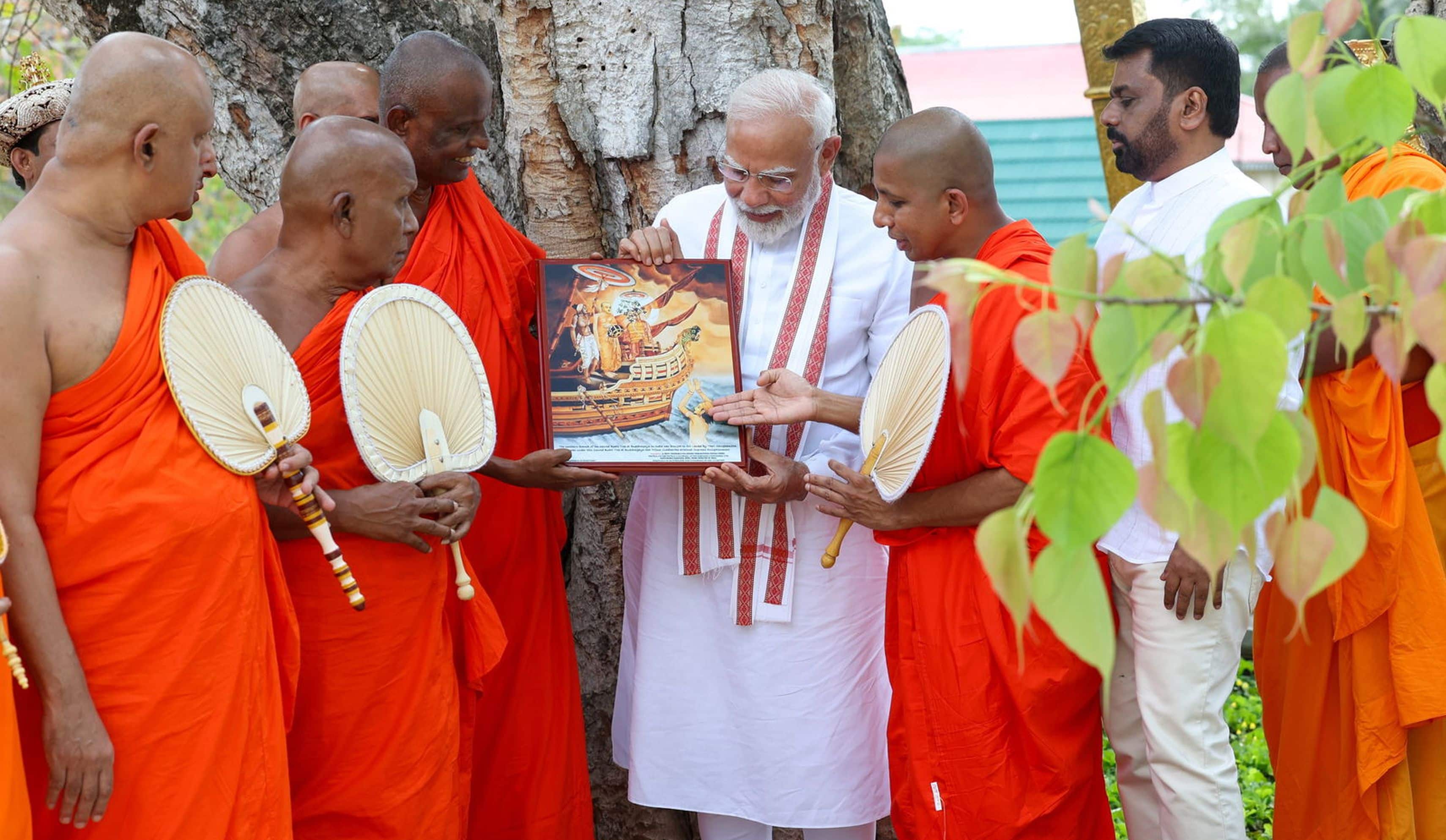 PM Modi visits Jaya Sri Maha Bodhi