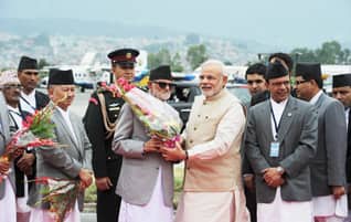 PM Modi arrives in Kathmandu