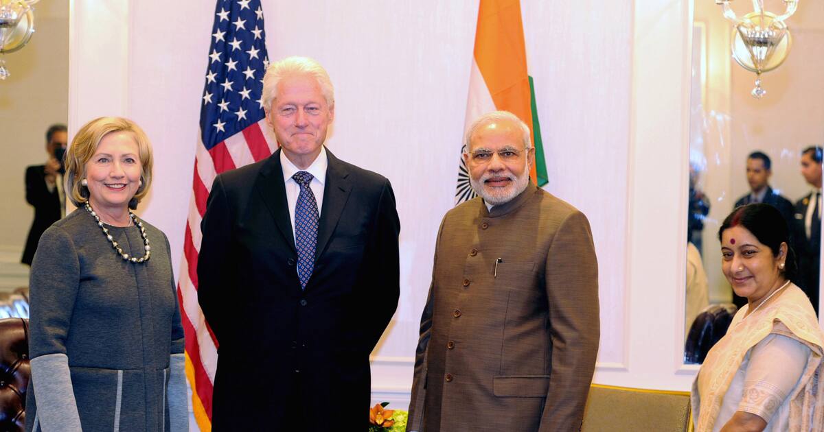 PM meets Bill Clinton and Hillary Clinton