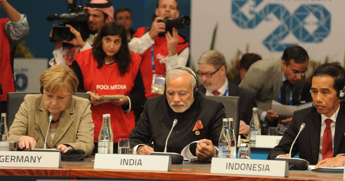 PM's intervention at the G20 session on "Delivering Global Economic ...