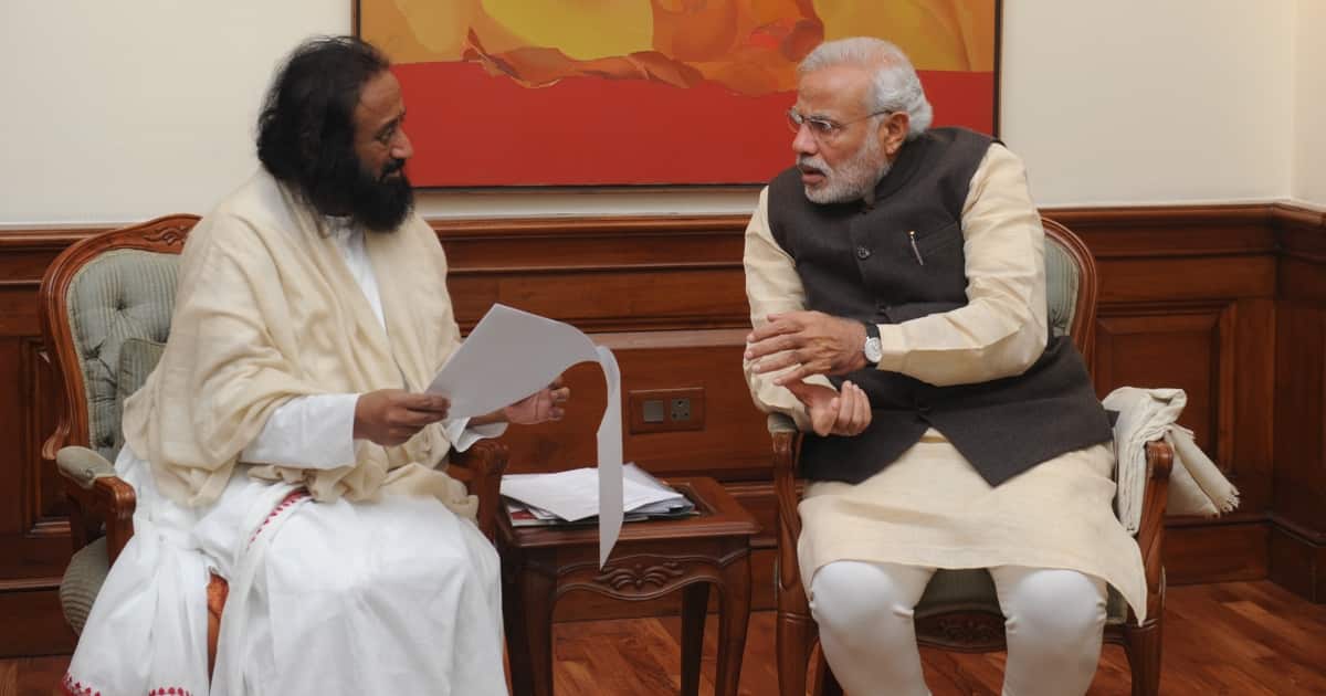 Sri Sri Ravi Shankar called on the PM Modi